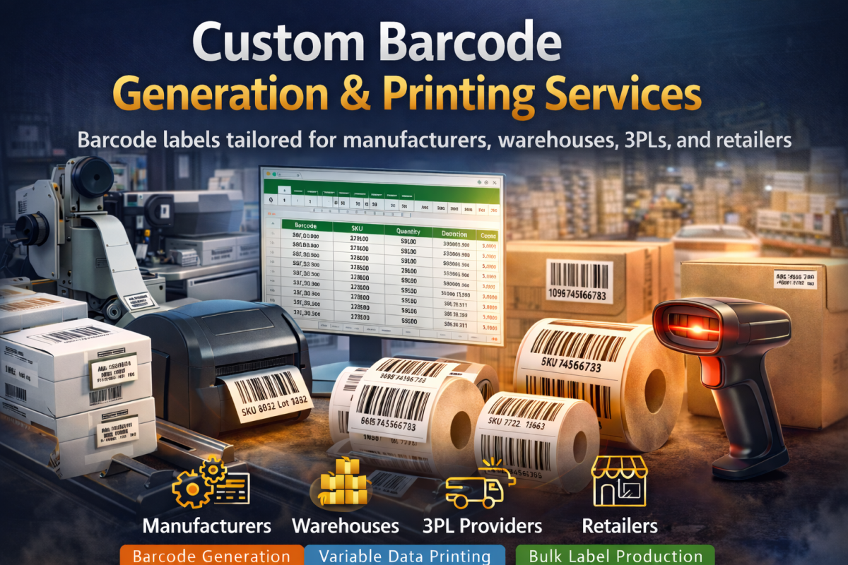 Custom Barcode Generation & Printing - Barcode Label Printing- CenTex ...