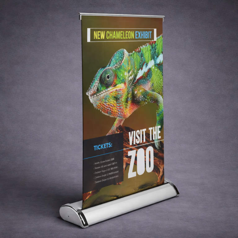 Table Top Retractable Banner Stand | Mini UV Printed Display - CenTex ...